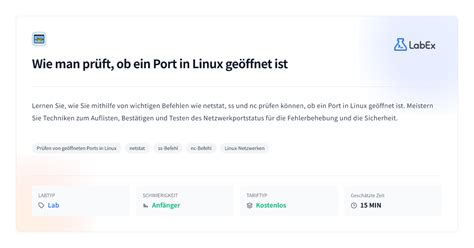 Wie Man Prüft Ob Ein Port In Linux Geöffnet Ist Labex