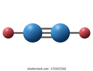 3d Illustration Alkyne Chemistry Chemical Compound Stock Illustration