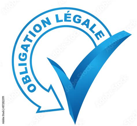 obligation légale sur symbole validé bleu Buy this stock vector and