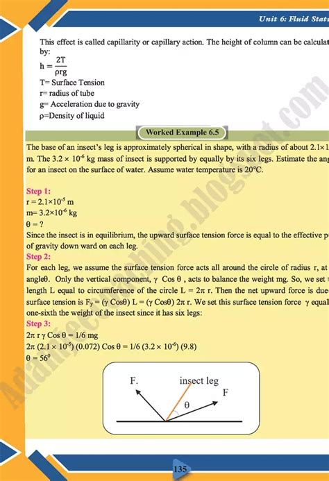 Adamjee Coaching Fluid Statics Physics Class 11th Text Book