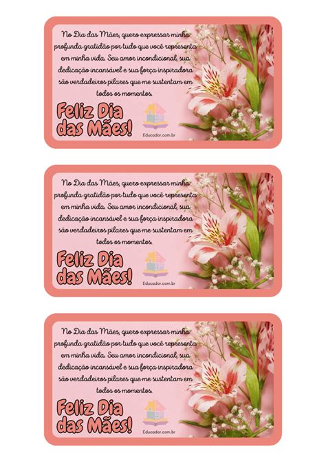 Cartão De Dia Das Mães Diversos Modelos Para Imprimir Educador