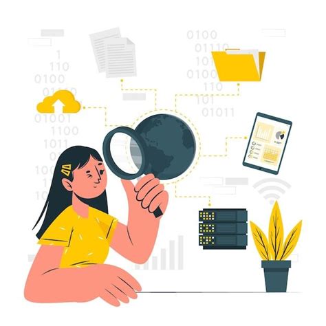 Free Vector All The Data Concept Illustration Free Vector All The Data Concept Illustration