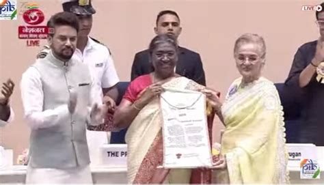 68th National Film Awards 2022 Live Updates Asha Parekh Accepts