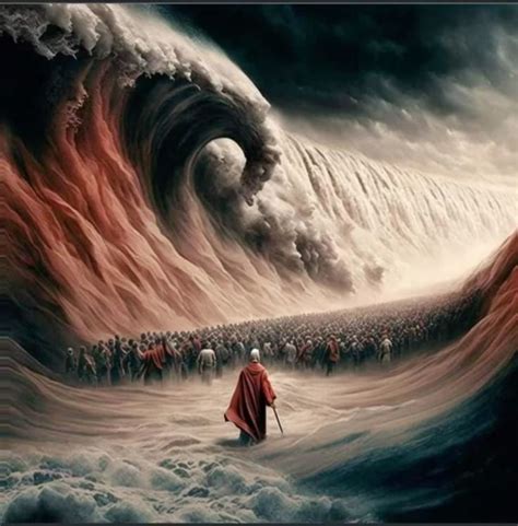 The Parting Of The Red Sea Biblical Artwork Jesus Artwork Jesus