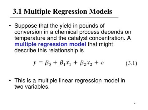 Ppt Chapter 3 Multiple Linear Regression Powerpoint Presentation