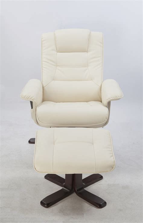 Pu Leather Massage Chair Recliner Ottoman Lounge Remote