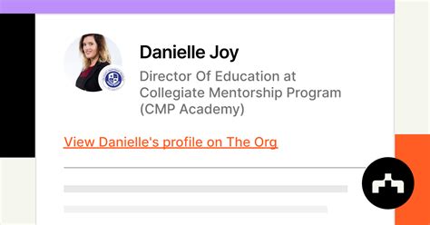 Danielle Joy Director Of Education At Collegiate Mentorship Program