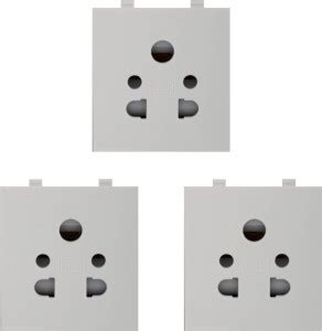 ANCHOR Polycarbonate Roma Multi Socket Pack Of 3 15 A One Way Electrical Switch Price In India