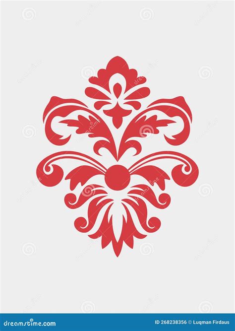 Simple Damask Pattern Stencil