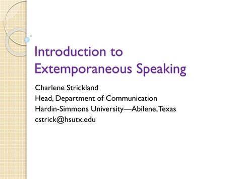 PPT Introduction To Extemporaneous Speaking PowerPoint Presentation Free Download ID 1548125