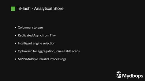 Tidb In A Nutshell Power Of Open Source Distributed Sql Database Mydbops Ppt