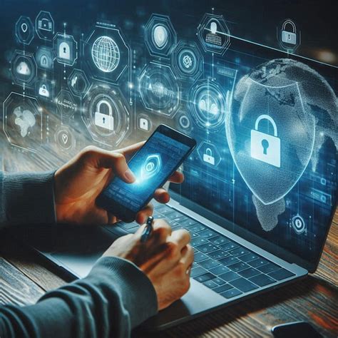 Premium Photo | The concept of cyber security involves protecting user data through privacy and ...