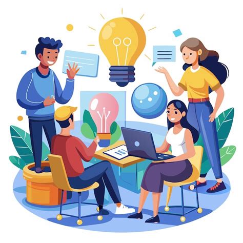 Online Class Teamwork Building New Business Ideas Premium Ai