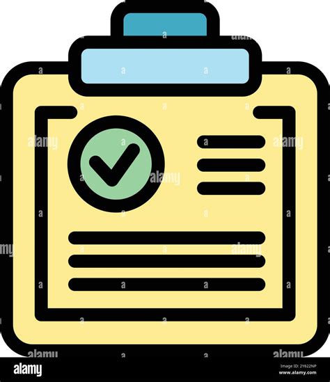 This Vector Illustration Features A Clipboard With A Check Mark Symbolizing A Completed Task Or