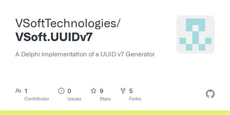 github vsofttechnologies vsoft uuidv7 a delphi implementation of a