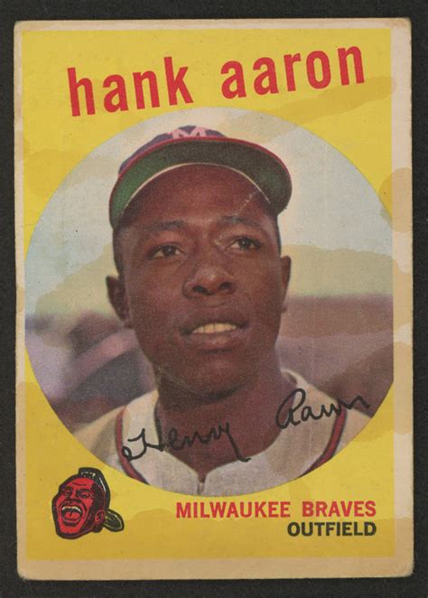 1959 Topps 380 Hank Aaron Pristine Auction