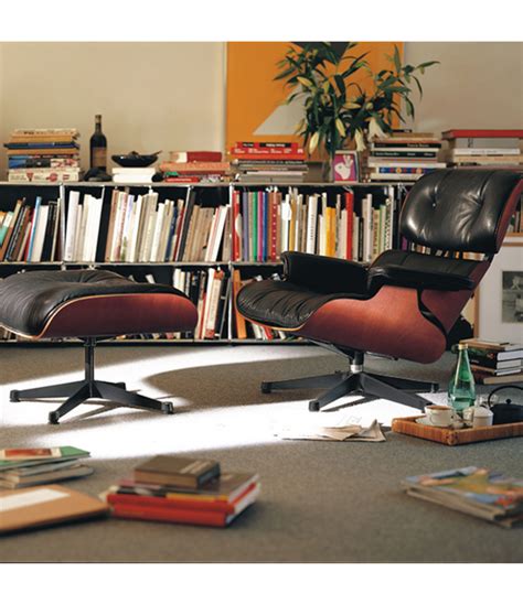 Eames Lounge Chair Black Walnut Chocolate Premium Leather Nordic New