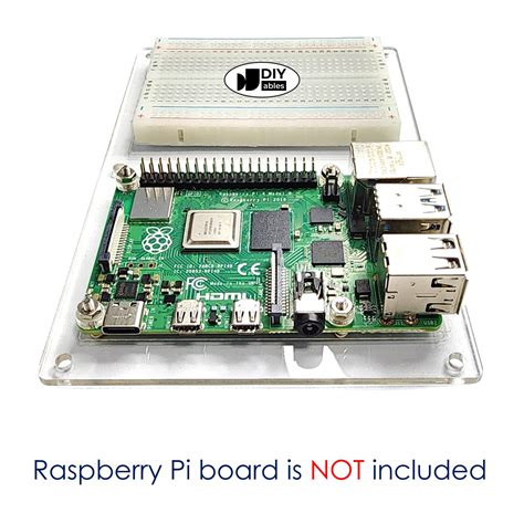 Diyables Base Plate Breadboard For Raspberry Pi Base Platform With Integrated Breadboard For