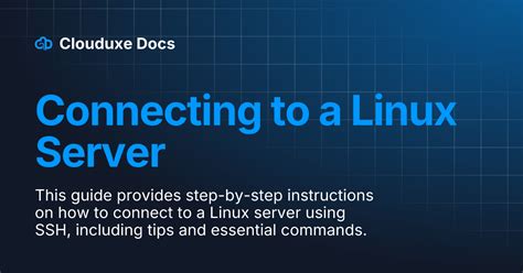 Connecting To A Linux Server Clouduxe Docs