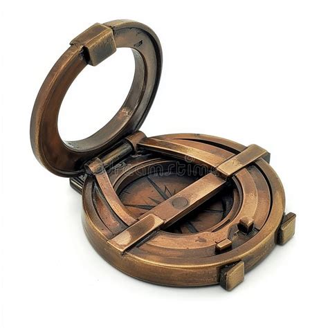 An Antique Compass Featuring A Rustic Brass Casing Symbolizing