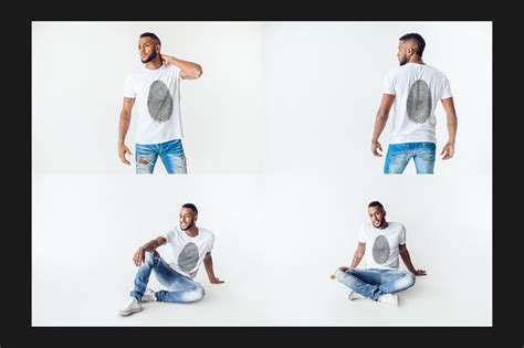 Men T Shirt Mock Up Set Product Mockups Ft African And Afro Envato