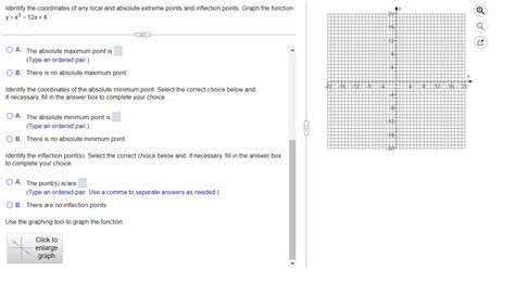 Solved Identify The Coordinates Of Any Local And Absolute