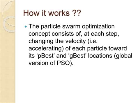 Particle Swarm Optimization Pptx Physics Science