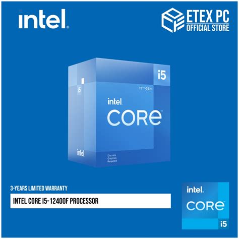 Intel CORE I5 12400F Processor 18M Cache Up To 4 40 GHZ LGA1700 6 Core 6P 12Threads