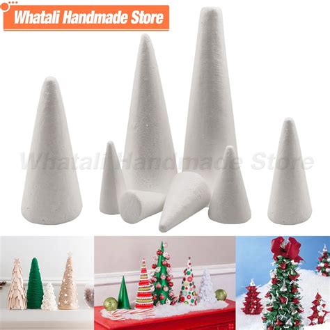 Christmas Polystyrene Styrofoam Cone Flat Foam Cone For Party