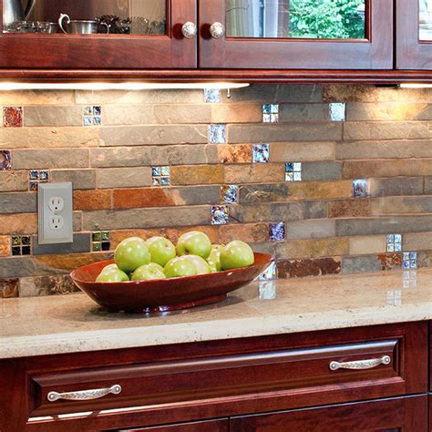 Mosaic Kitchen 12 X 12 Slate Glass Mosaic Sheet Wall Floor Use Tile