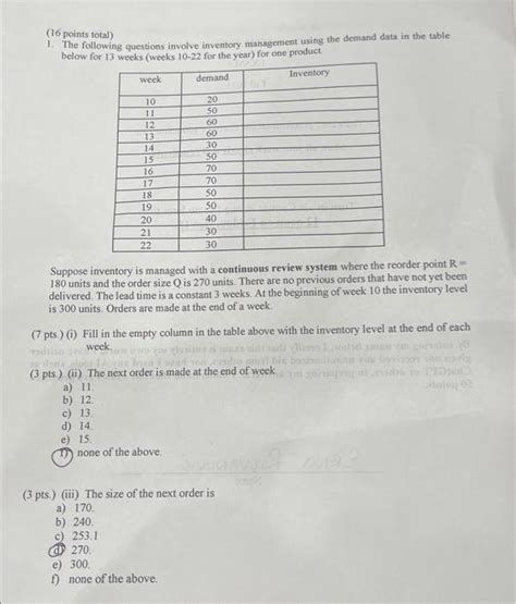 Solved 16 Points Total 1 The Following Questions Involve Chegg Com