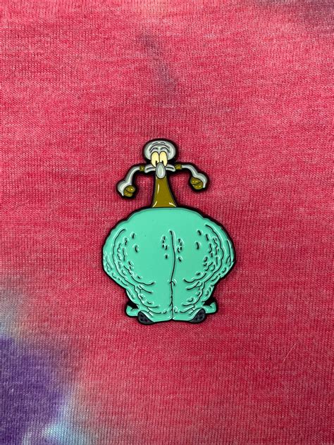 Squidward Burger Thighs Pins Squidward Spongebob Soft Enamel