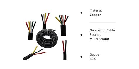 18 Gauge 6 Conductor Wire 25ft