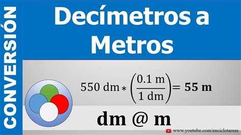 CONVERTIR DE DECÍMETROS A METROS dm a m YouTube