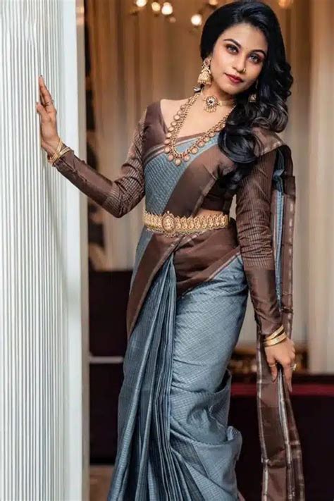30 Latest Long Sleeves Blouse Designs 2024