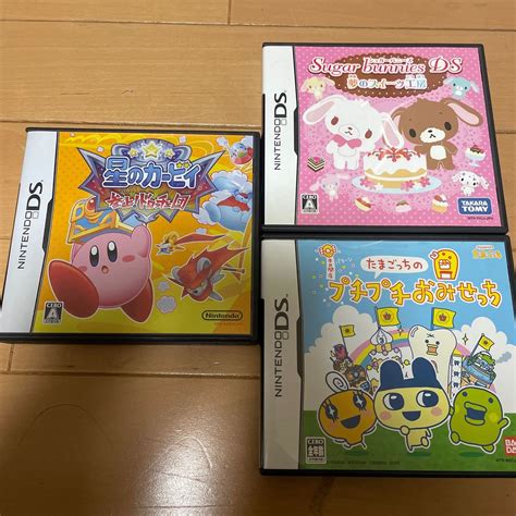 Ds Dsソフト 星のカービィ ドロッチェ団 たまごっちプチプチおみせっち シュガーバニーズ夢のスイーツ工房 3本セット中古のヤフオク落札情報