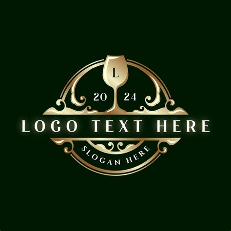 Luxury Wine Glass Logo Brandcrowd Logo Maker