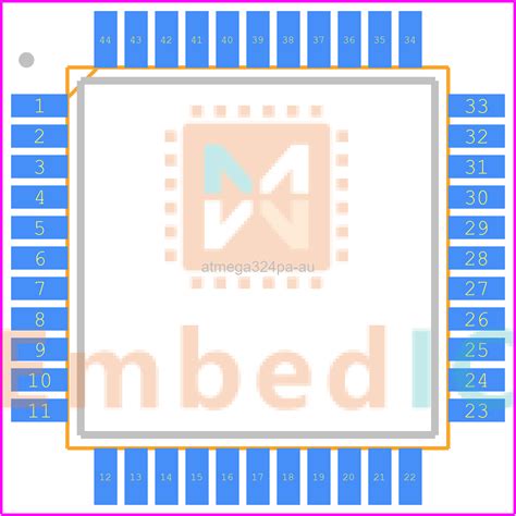 Atmega324pa Au Microchip 8bit Mcu Embedic