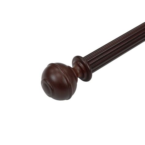 Lumi Home Furnishings Antique Mahogany Wood Curtain Rod Finials