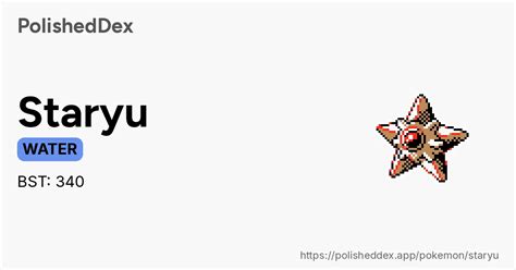 Staryu Stats Moves Evolution And Location Polished Crystal