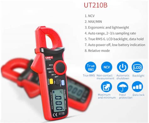 Snapklik Com UNI T Digital Clamp Meter UNI T UT A B C UT D UT E True RMS Multimeter