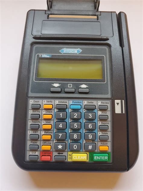Hypercom Model T7 Plus Credit Card Terminal Reader No Power Cord Not Included Ebay