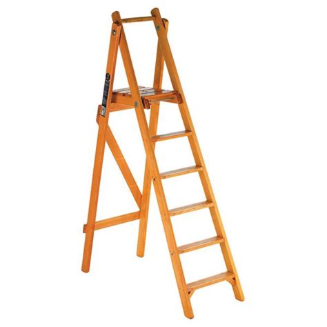 Bratts Ladders Fps Timber Platform Step Ladders Available Online Caulfield Industrial