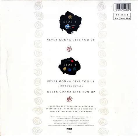 Rick Astley Never Gonna Give You Up 1987 Vinyle 12 Maxi 45 Tours