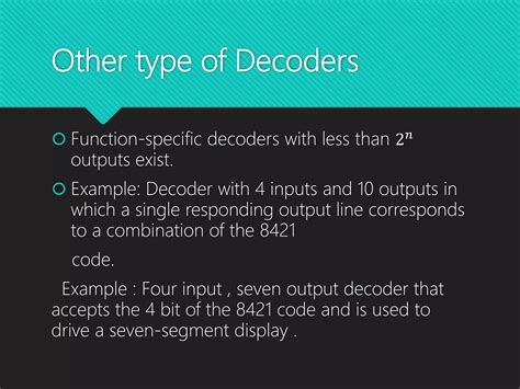 Digital Electronics Bcd And Decoder Pptx