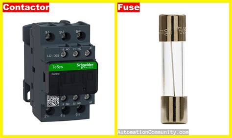 Difference Between Contactor And Fuse Automation Community