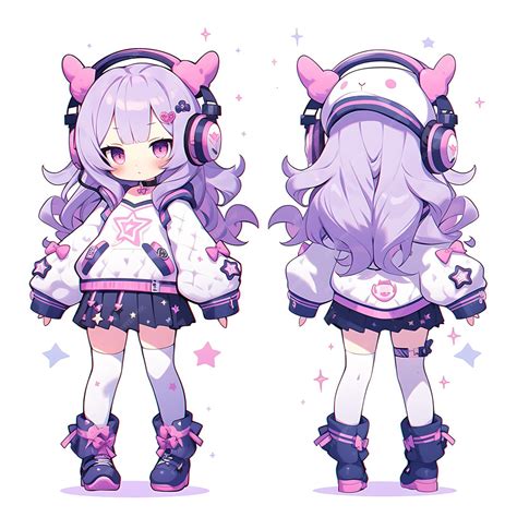 Чиби Кавайи Манга Акварель Искусство Милые персонажи Чиби в аниме Поза Боди Скетч Искусства