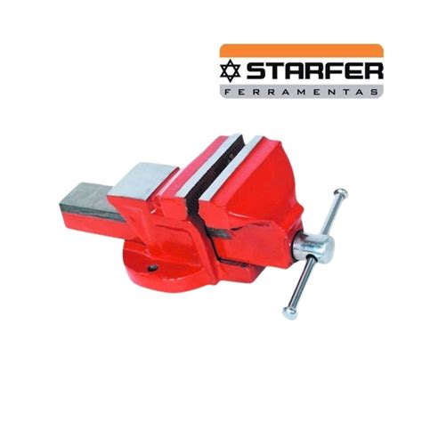 Torno Para Bancada Com Base Fixa 4 100mm Starfer Shopee Brasil