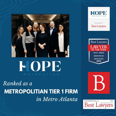 We Are Excited To Announce That The Best Lawyers In America® Have Ranked Hope Immigration As A