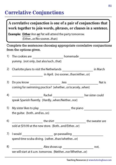 Top 9 Favorites Correlative Conjunction